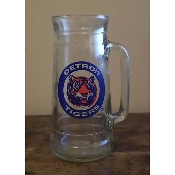 MLB | Dining | Vintage Detroit Tigers Mlb Baseball Drinking Glass Stein ...
